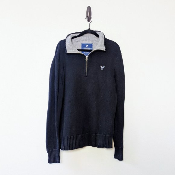 American Eagle Outfitters | Sweaters | American Eagle Men Black Knit ...